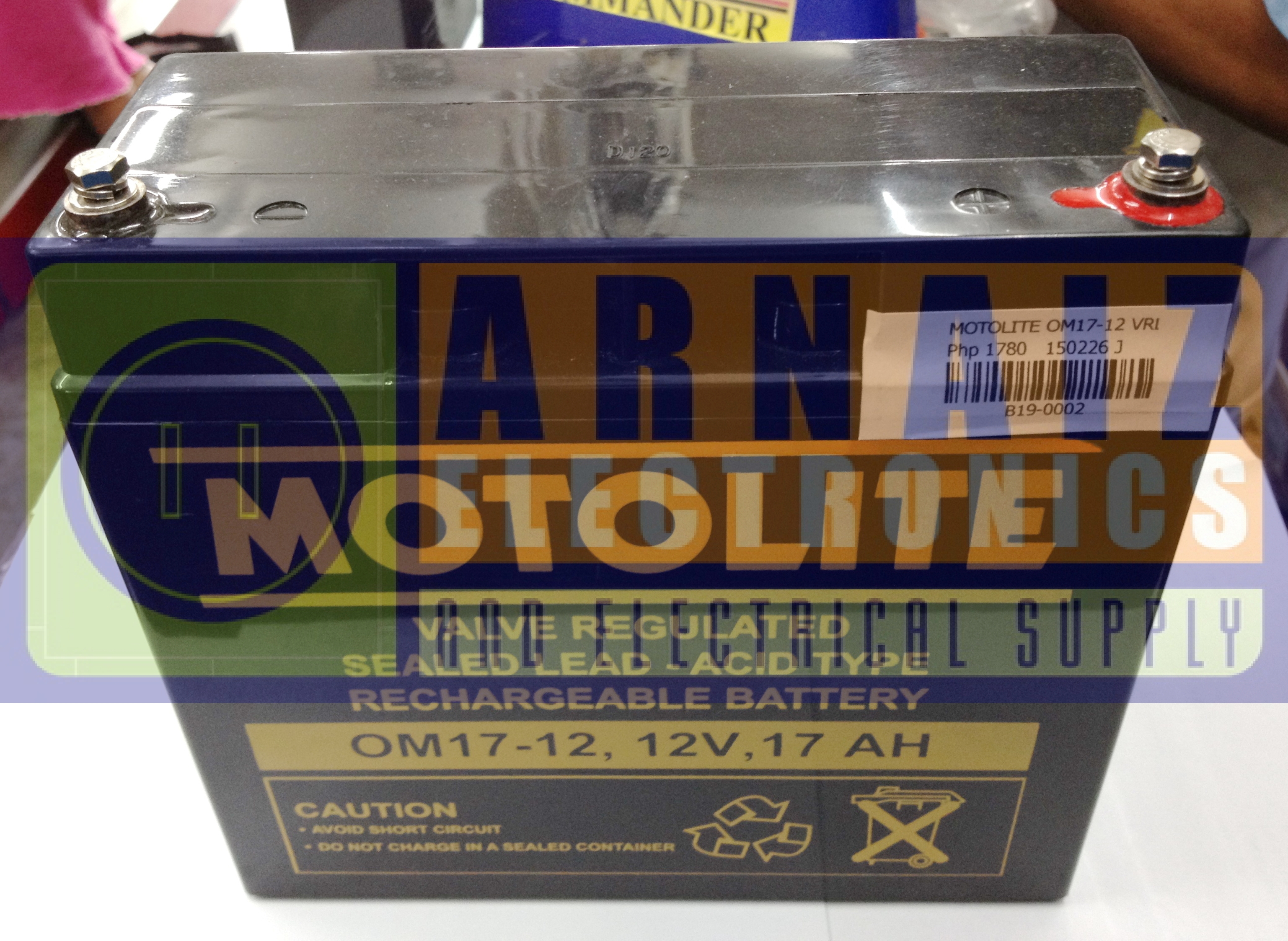 Battery 12v battery Motolite 12v 17a OM17-12 12v 17ah 20hr - Arnaiz ...