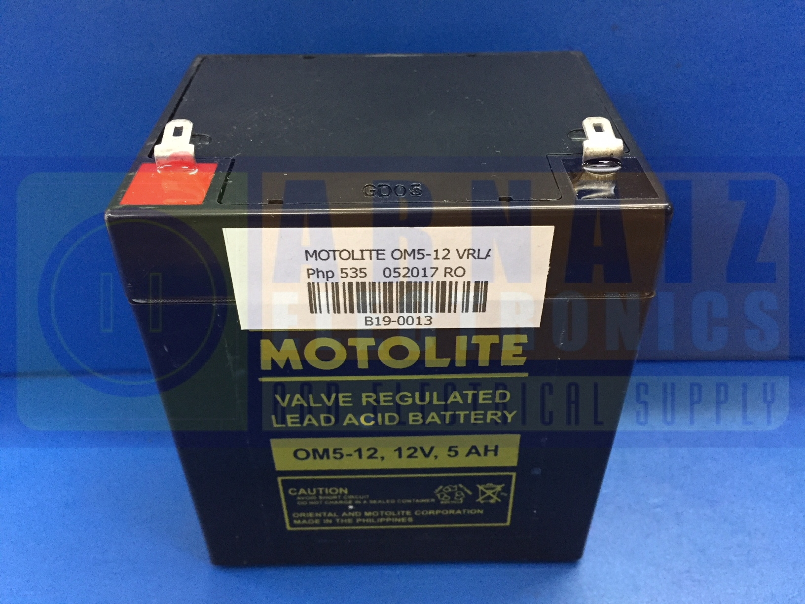 Motolite 12V 5Ah SLA Battery - Arnaiz Electronics and Electrical Supply