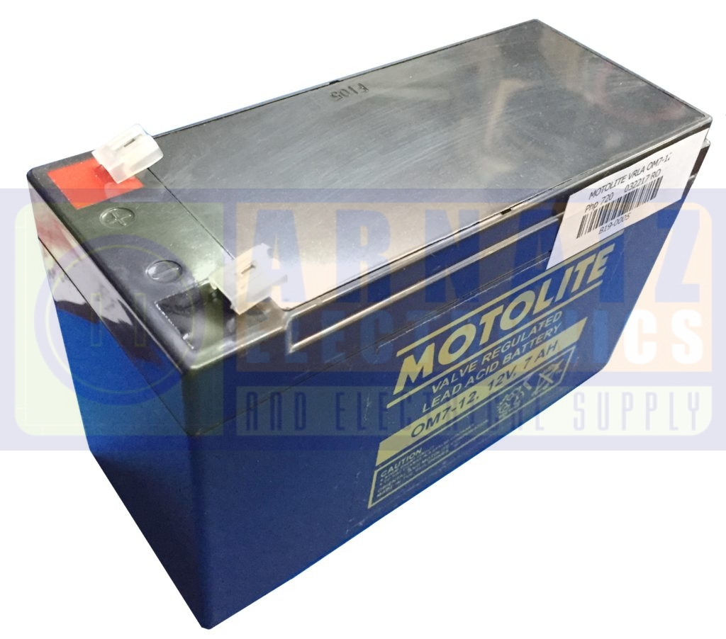 Motolite 12v 7a battery OM7-12 12v 7ah 20hr - Arnaiz Electronics and ...